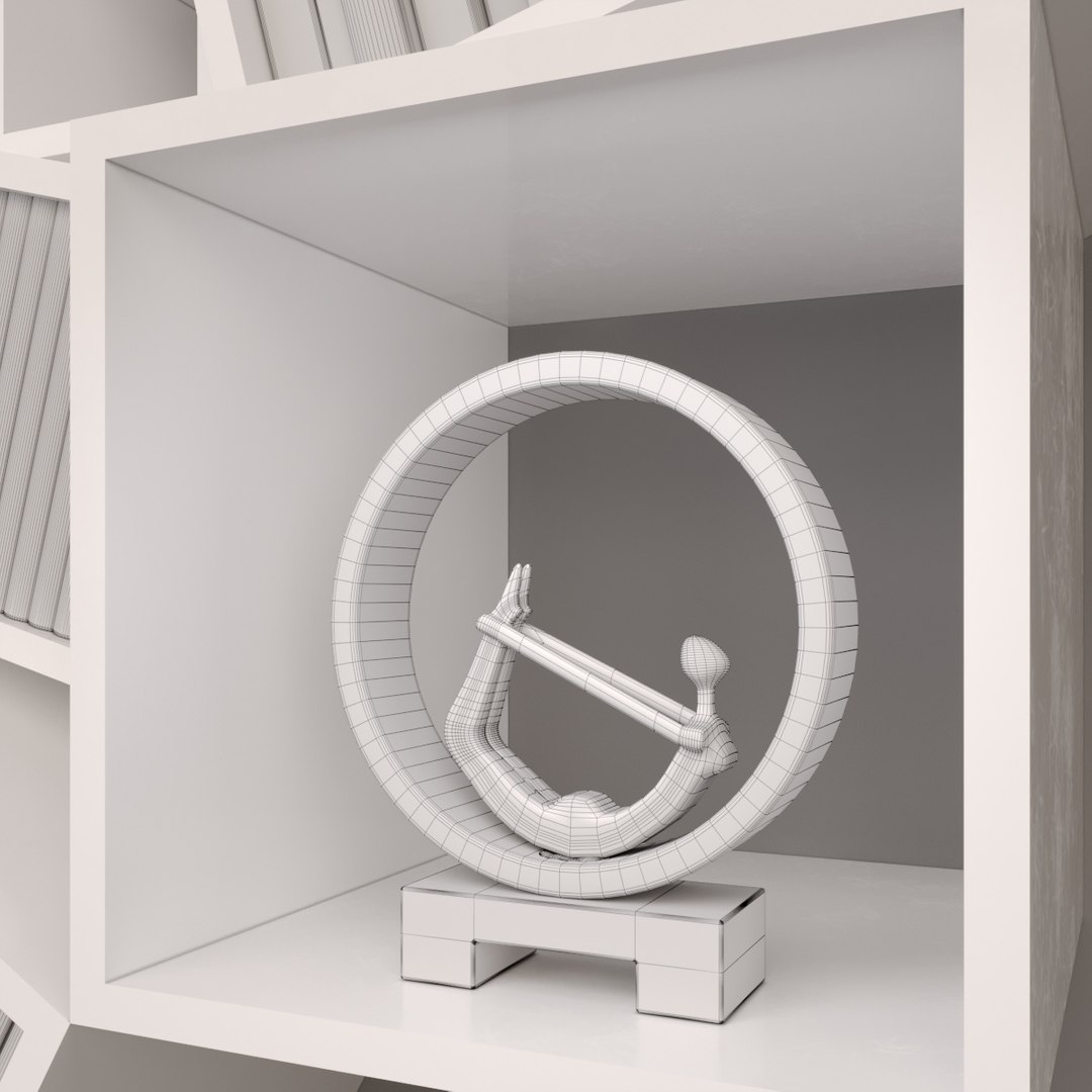 Decorative Bookshelf 3D Model - TurboSquid 1307271