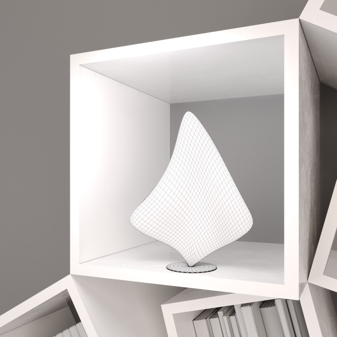 Decorative Bookshelf 3D Model - TurboSquid 1307271