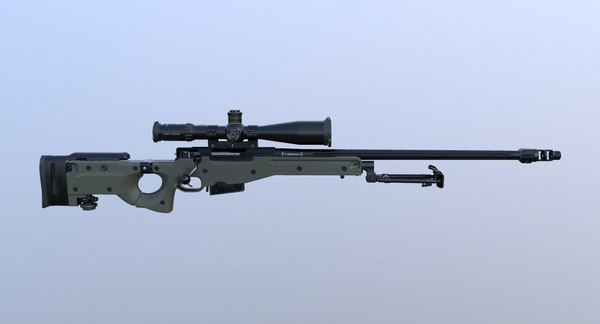 3d sniper rifle l96a1 model