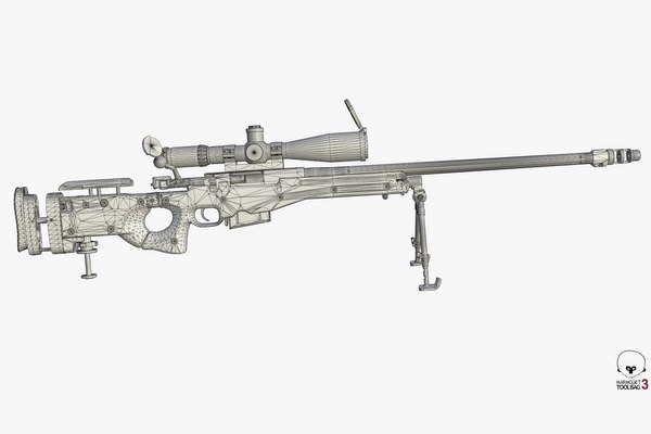 3d sniper rifle l96a1 model