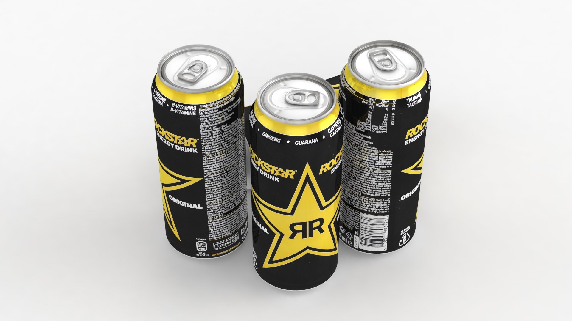 3D Beverage Can Rockstar Original Energy Drink 500ml 2021 - TurboSquid ...