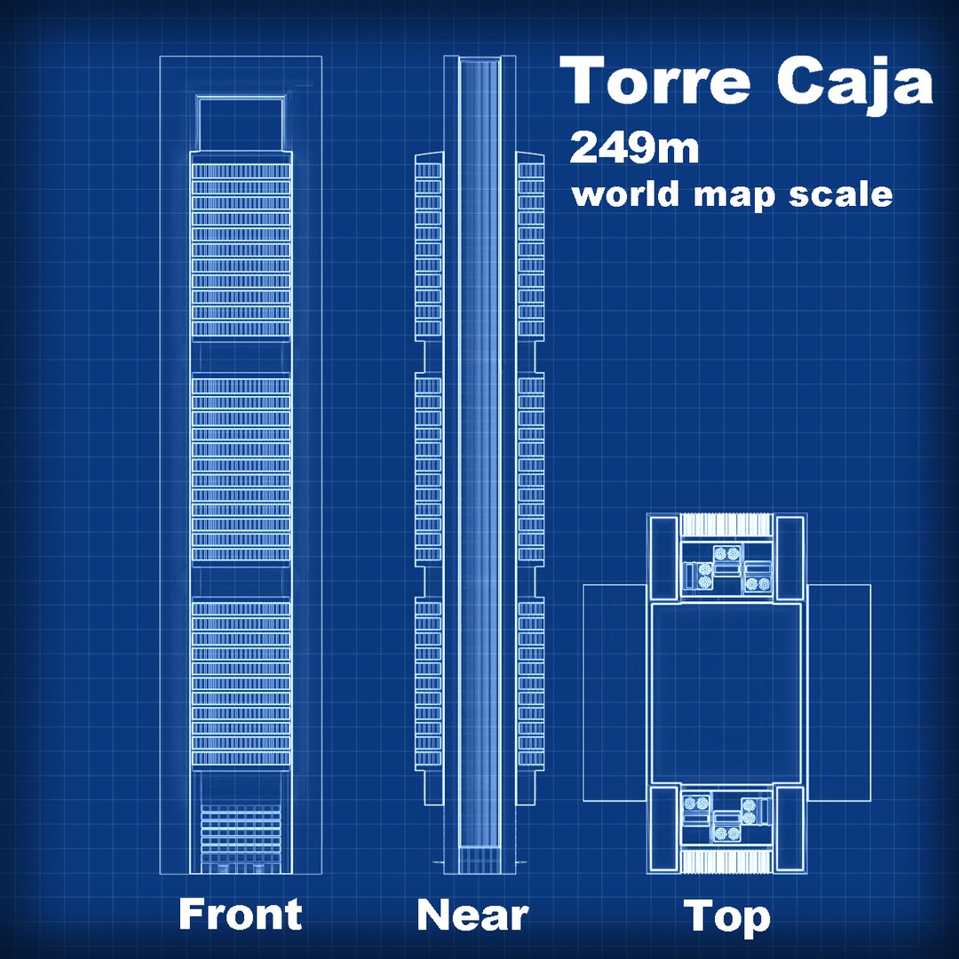 3d Model Torre Caja