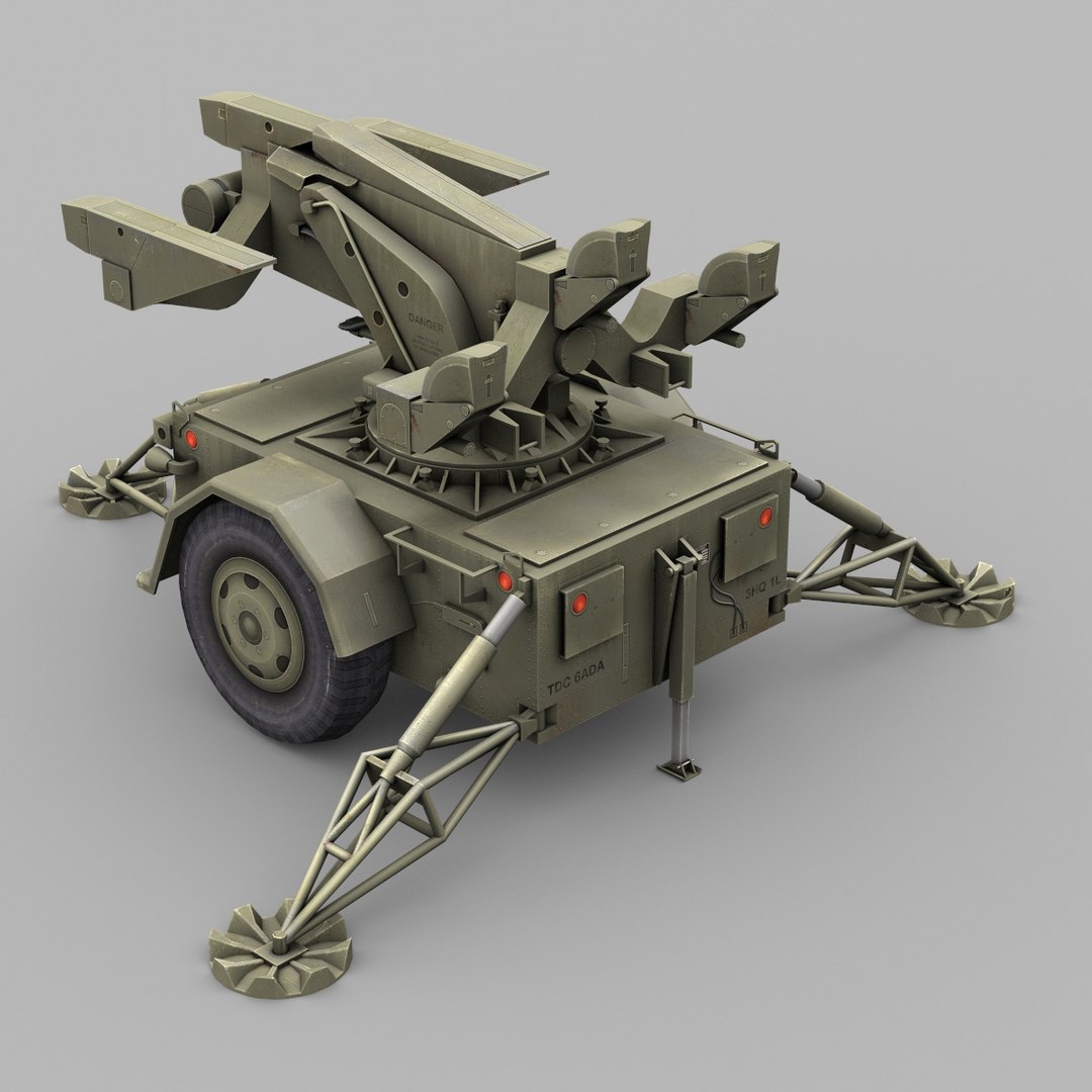 Low-poly Hawk Missile Launcher Max