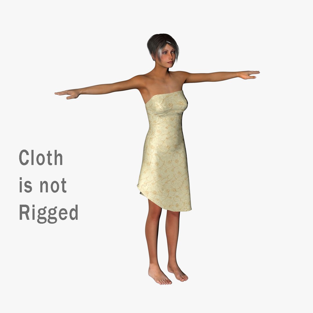 Carol Female Rigging Character 3d Model