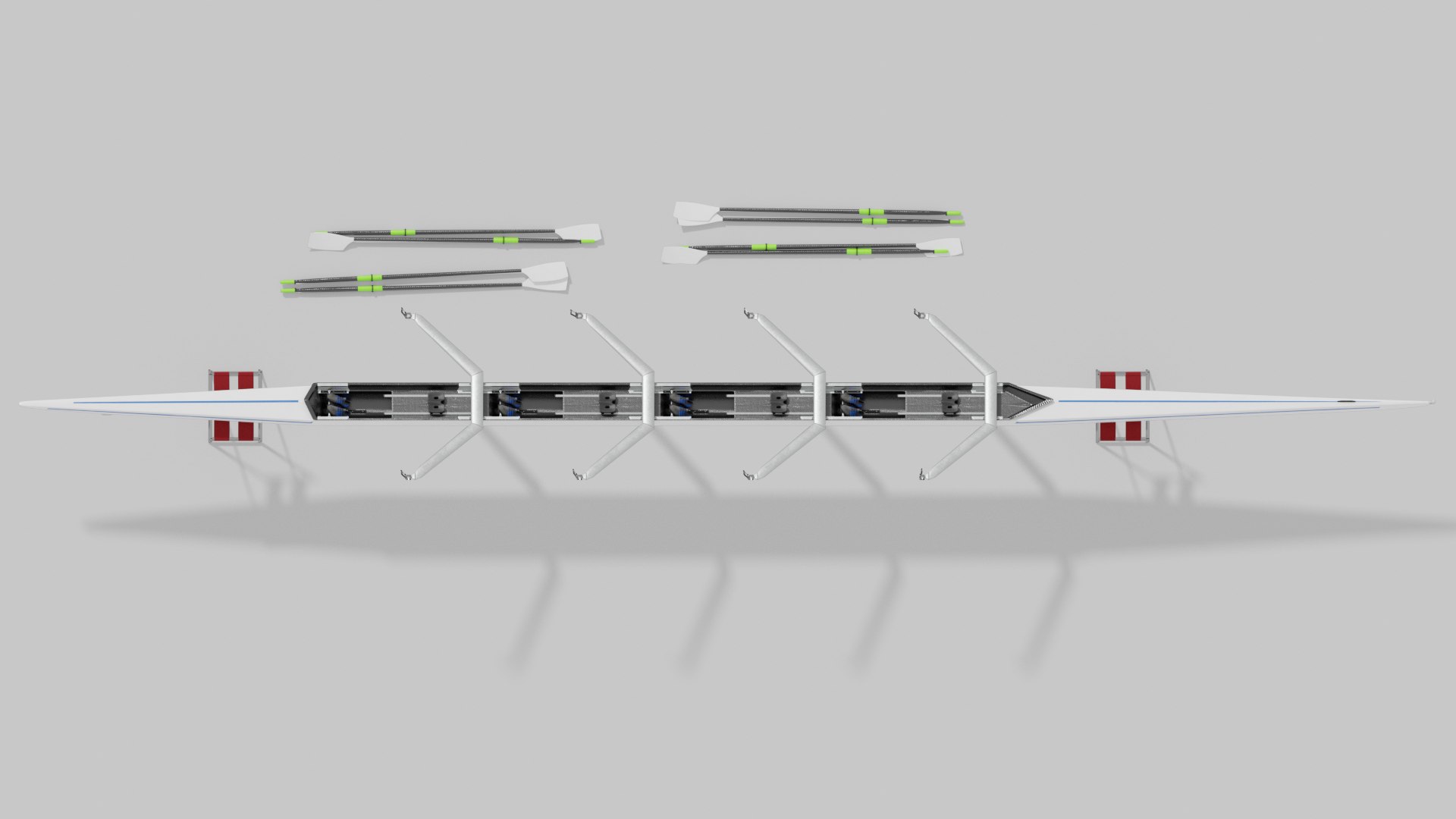 Quadruple Scull Rowing Boat 3D Model - TurboSquid 2290218