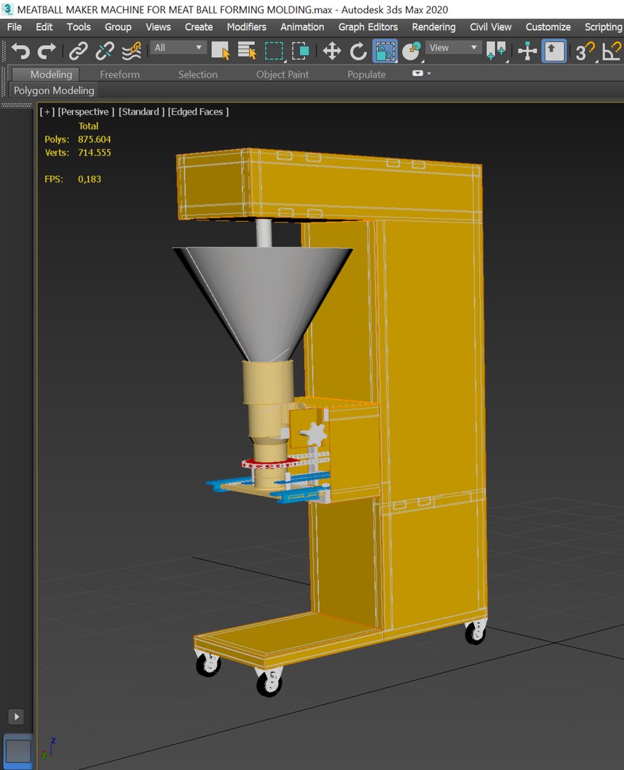 MEATBALL MAKER MACHINE FOR MEAT BALL FORMING MOLDING 3D Model ...