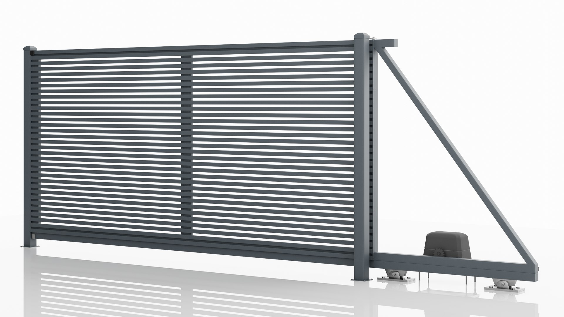 Aluminum Electric Sliding Gate - Model 4 -3D模型 - TurboSquid 2059498