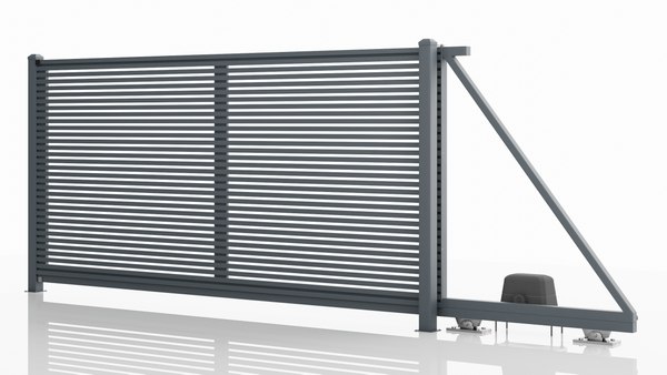modelo 3d Aluminum Electric Sliding Gate - Model 4 - - TurboSquid 2059498