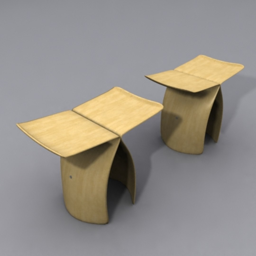 3d butterfly stools model