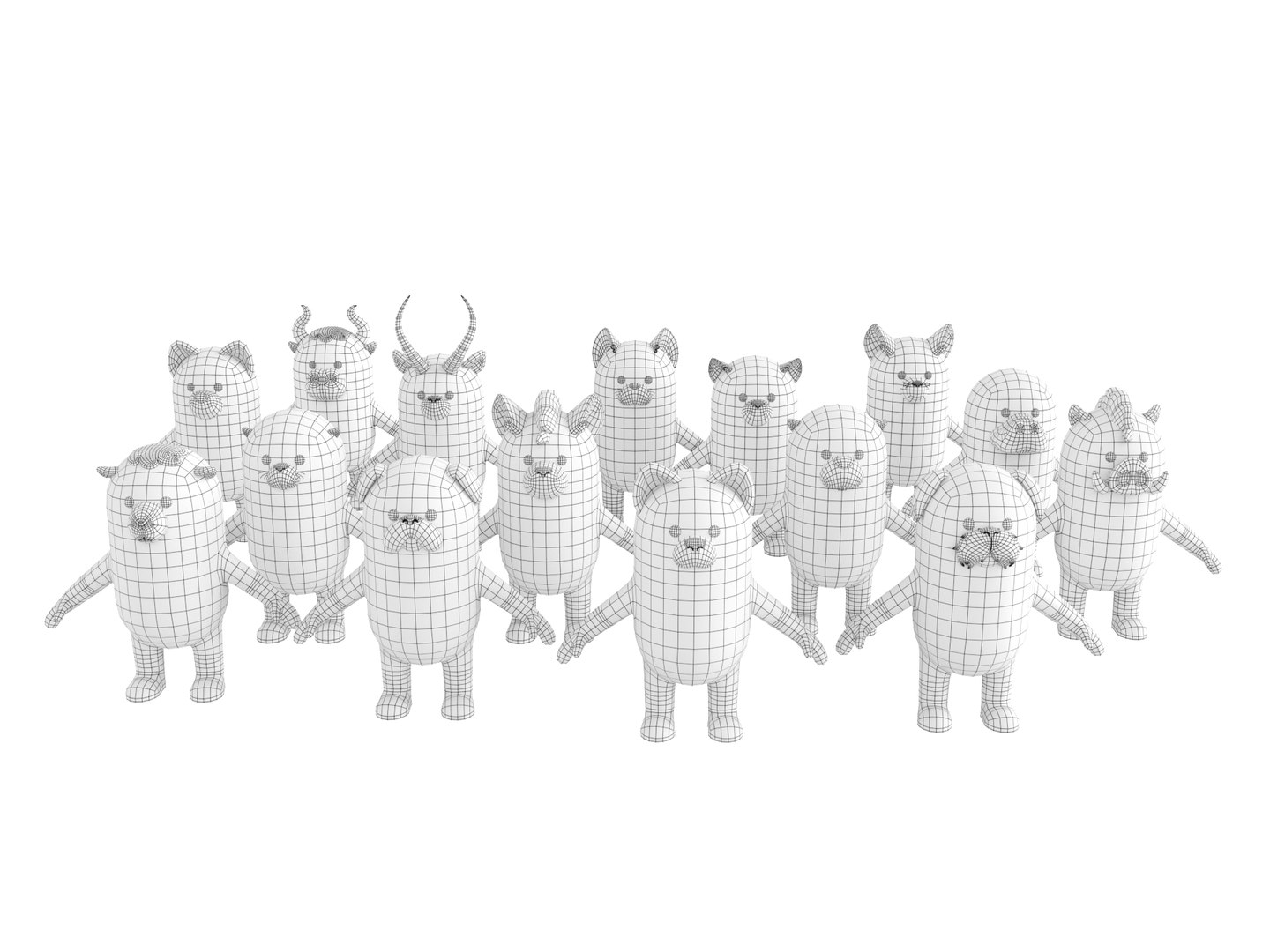 3D Cartoon Animals Model Pack 3 - TurboSquid 2021661