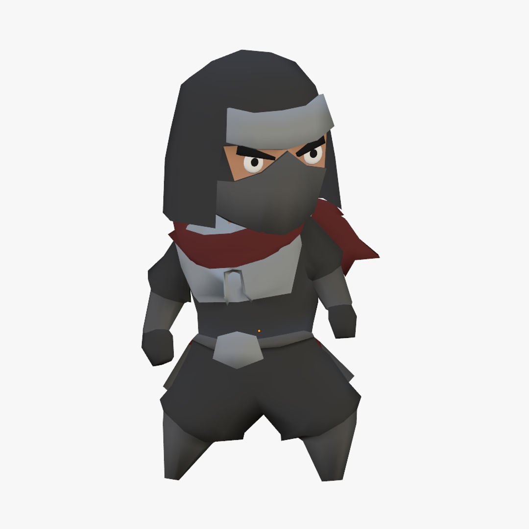 Cartoon style ninja character 3D model - TurboSquid 1368592