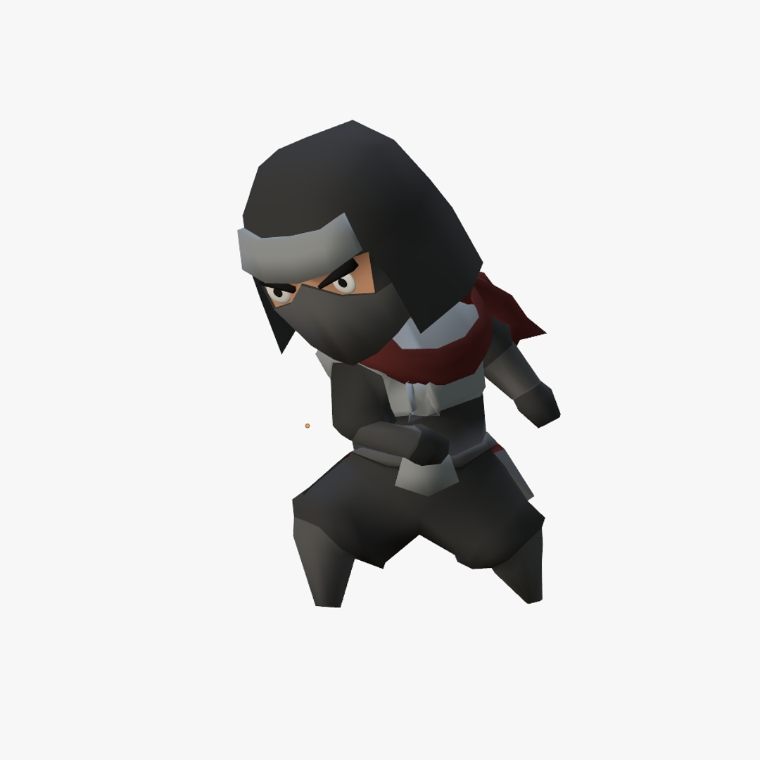 Cartoon style ninja character 3D model - TurboSquid 1368592