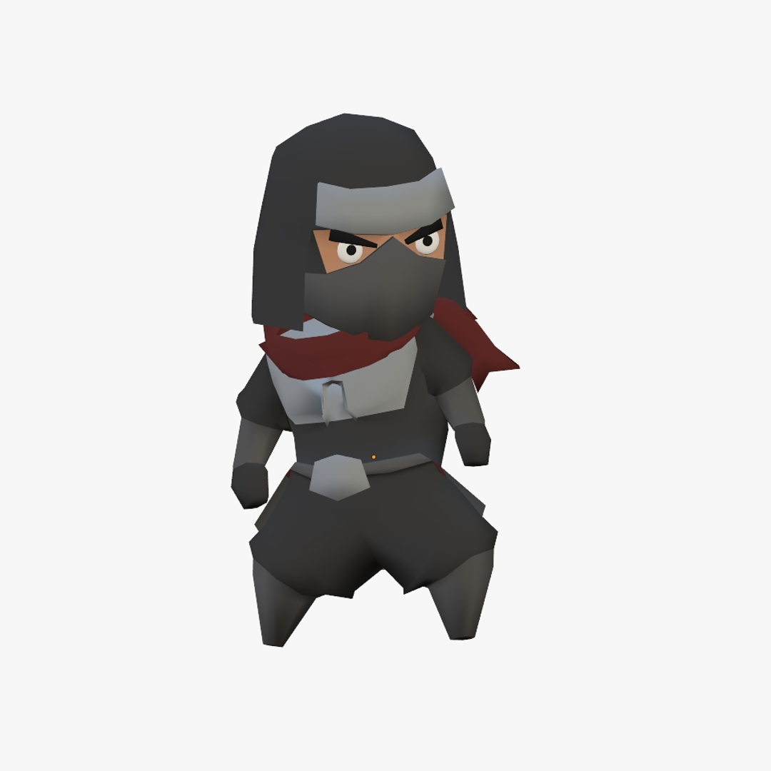 Cartoon style ninja character 3D model - TurboSquid 1368592