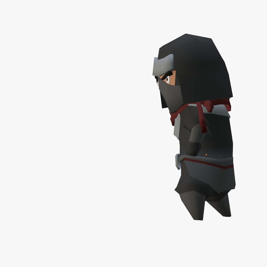 Cartoon style ninja character 3D model - TurboSquid 1368592