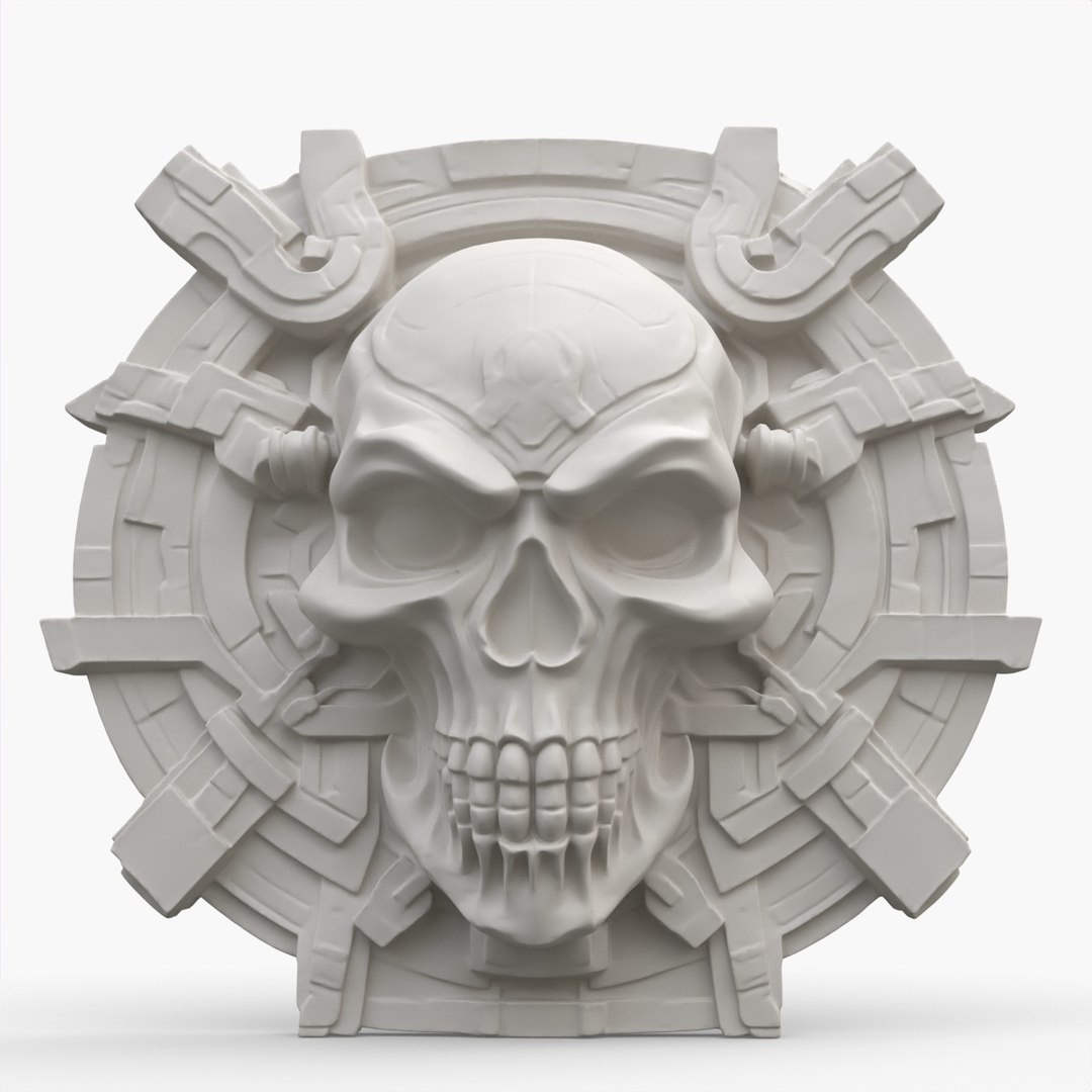 Techno Totem Skull 4 Model - TurboSquid 2204512