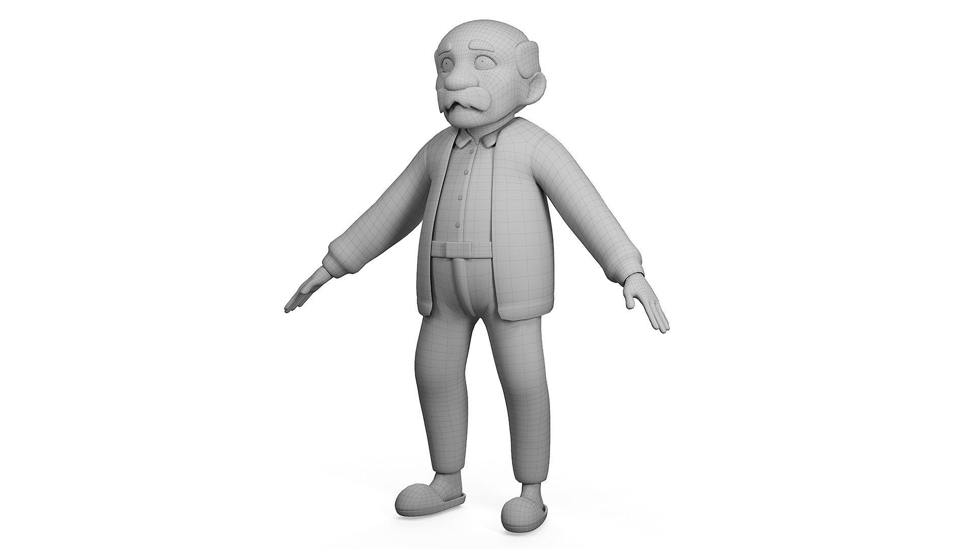 3D Model Cartoon Character - Grandpa - TurboSquid 1953192