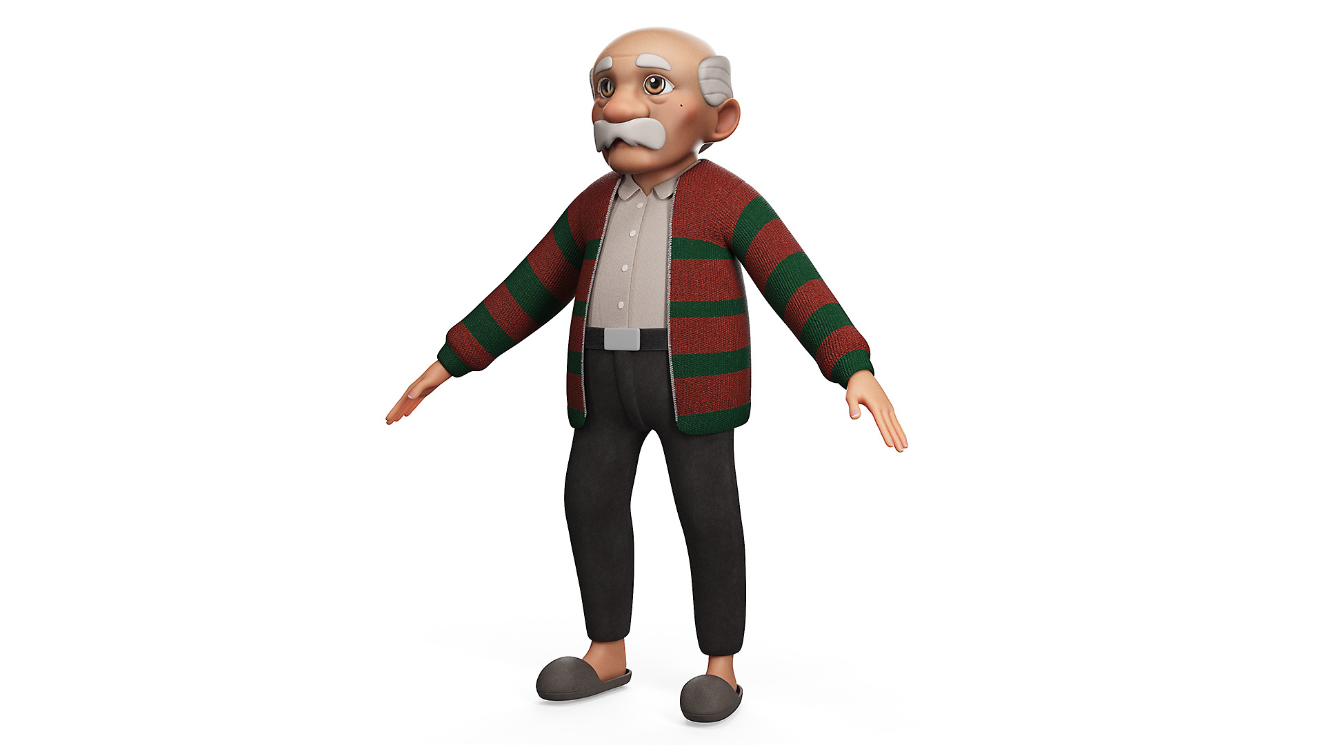 Zeichentrickfigur - Opa 3D-Modell - TurboSquid 1953192