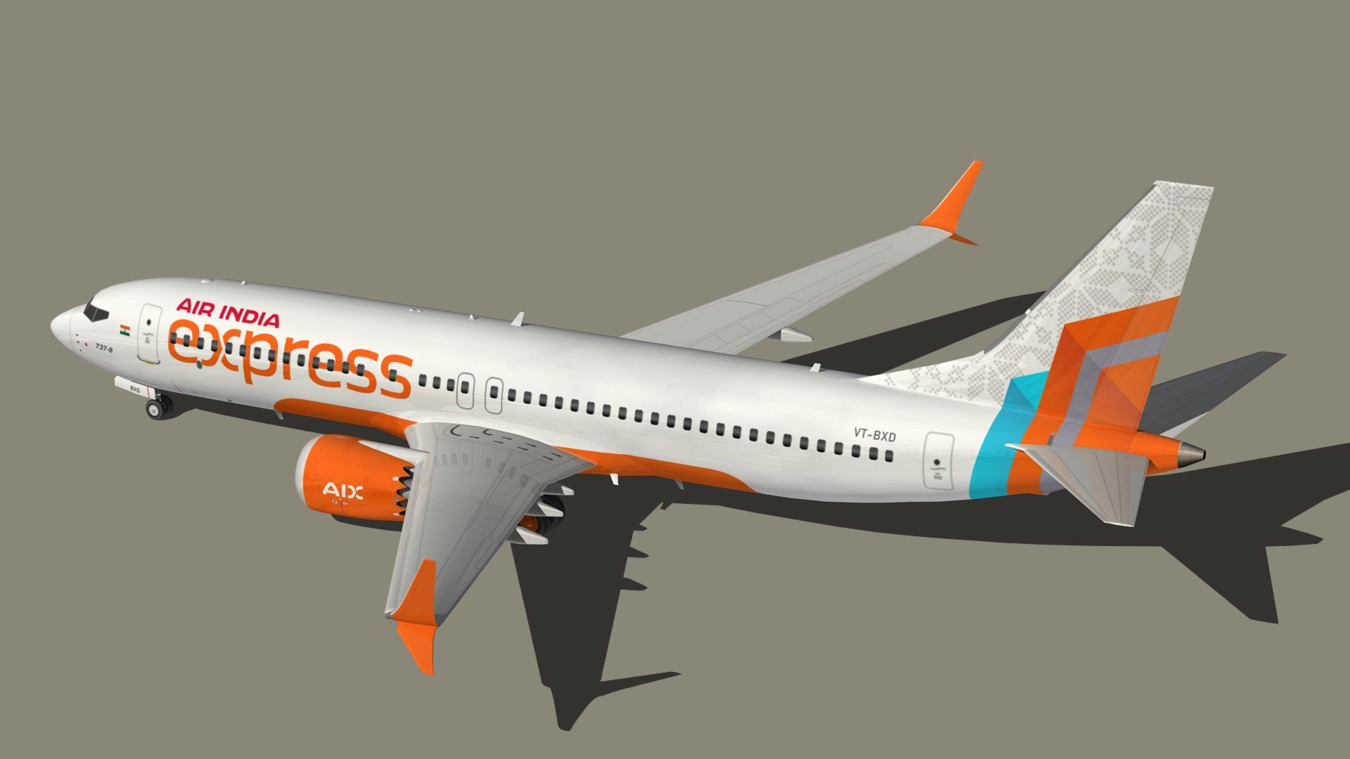 B738 Max Air India Express 3D Model - TurboSquid 2197473