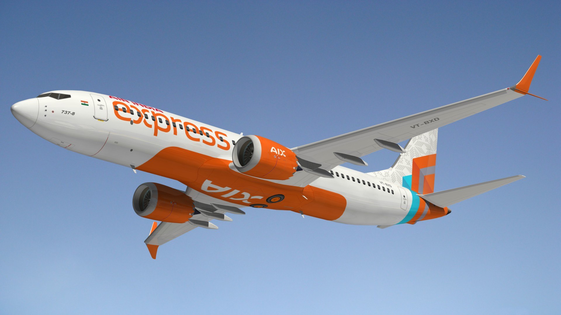 B738 Max Air India Express 3D Model - TurboSquid 2197473
