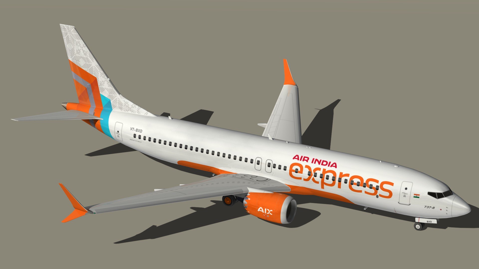 B738 Max Air India Express 3D Model - TurboSquid 2197473