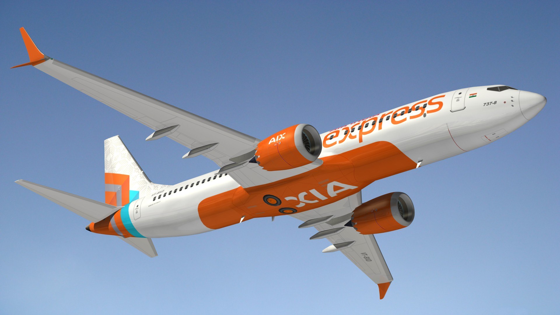 B738 Max Air India Express 3D Model - TurboSquid 2197473