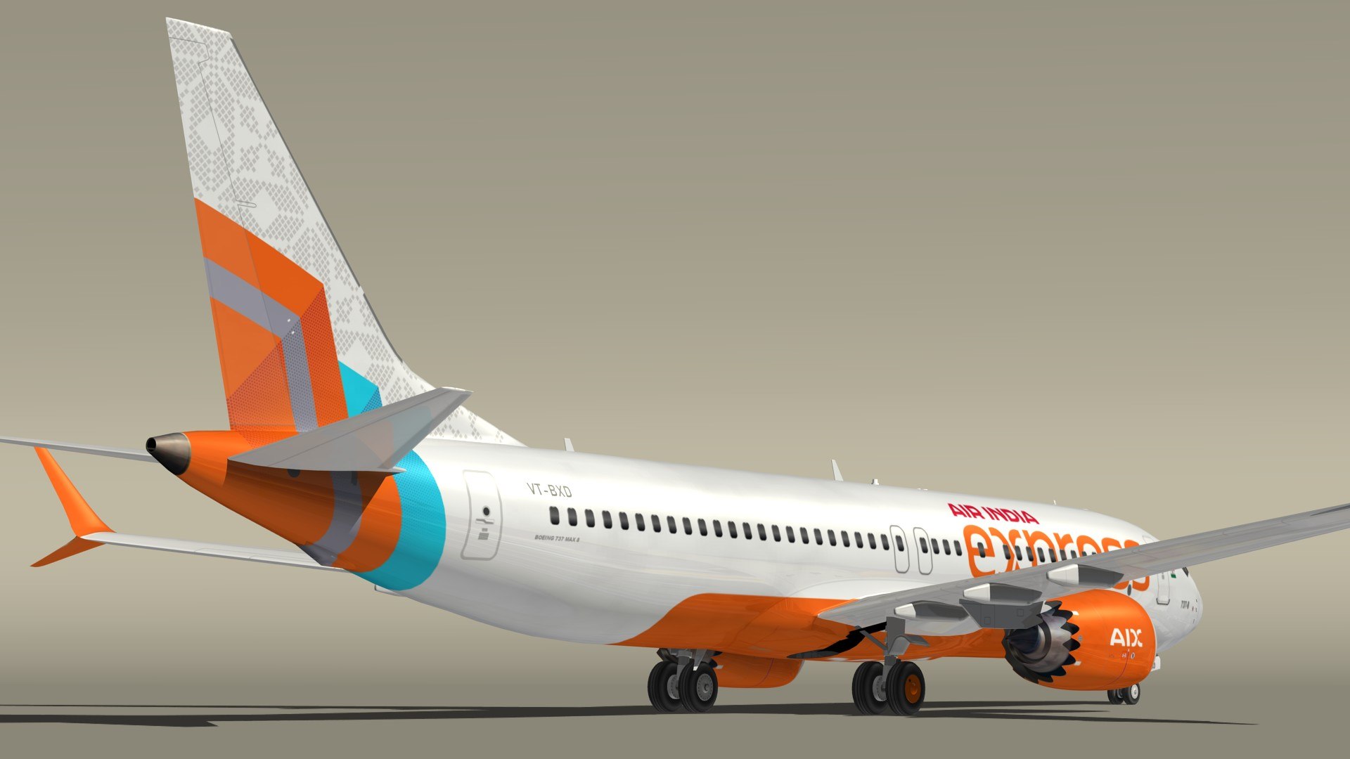 B738 Max Air India Express 3D Model - TurboSquid 2197473