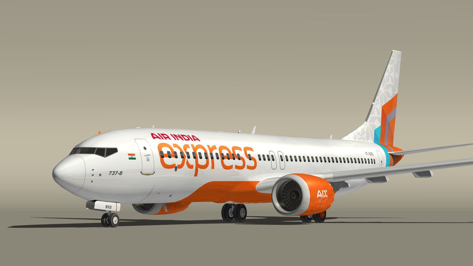 B738 Max Air India Express 3D Model - TurboSquid 2197473