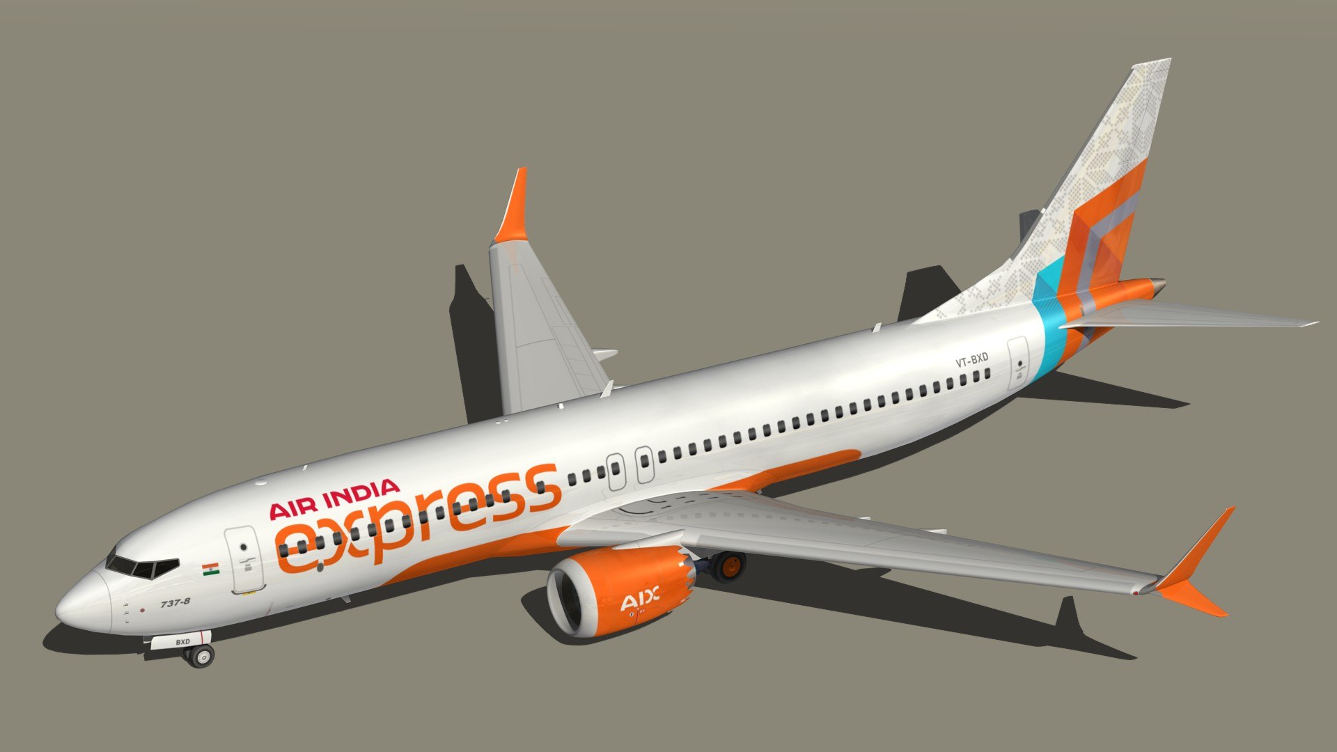 B738 Max Air India Express 3D Model - TurboSquid 2197473