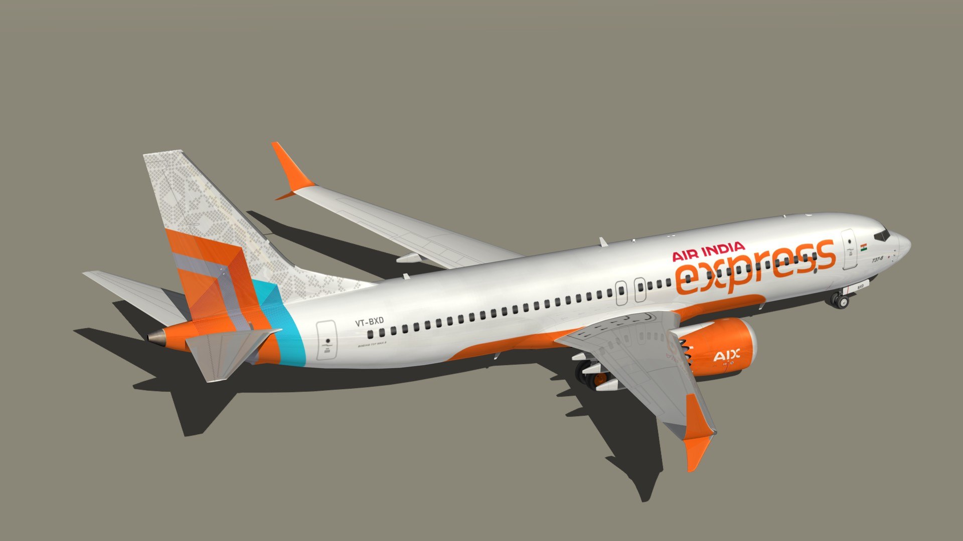 B738 Max Air India Express 3D Model - TurboSquid 2197473