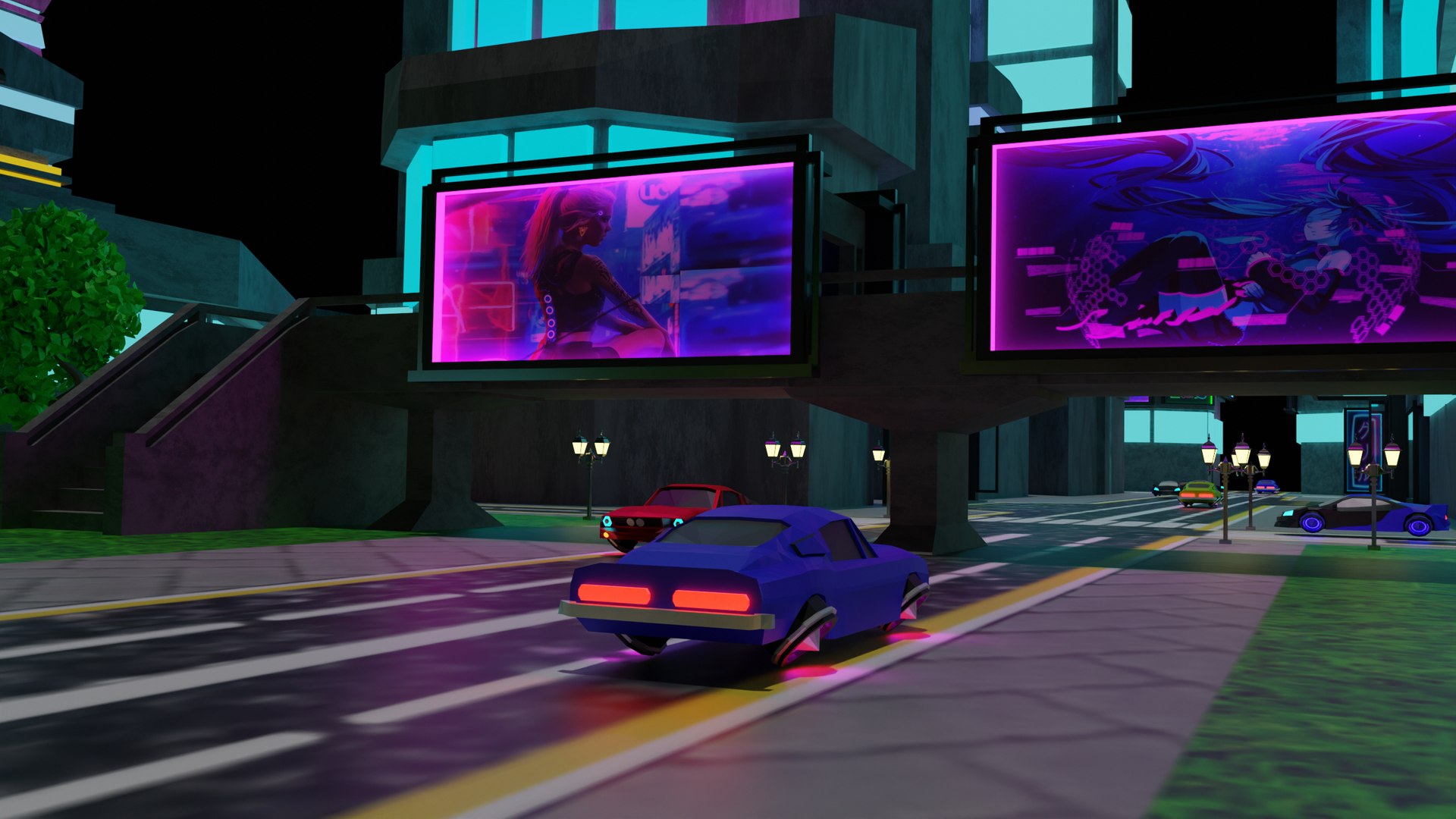 3D Metropolis Megalopolis Cosmopolis Town Sci Fi Future Low-poly ...