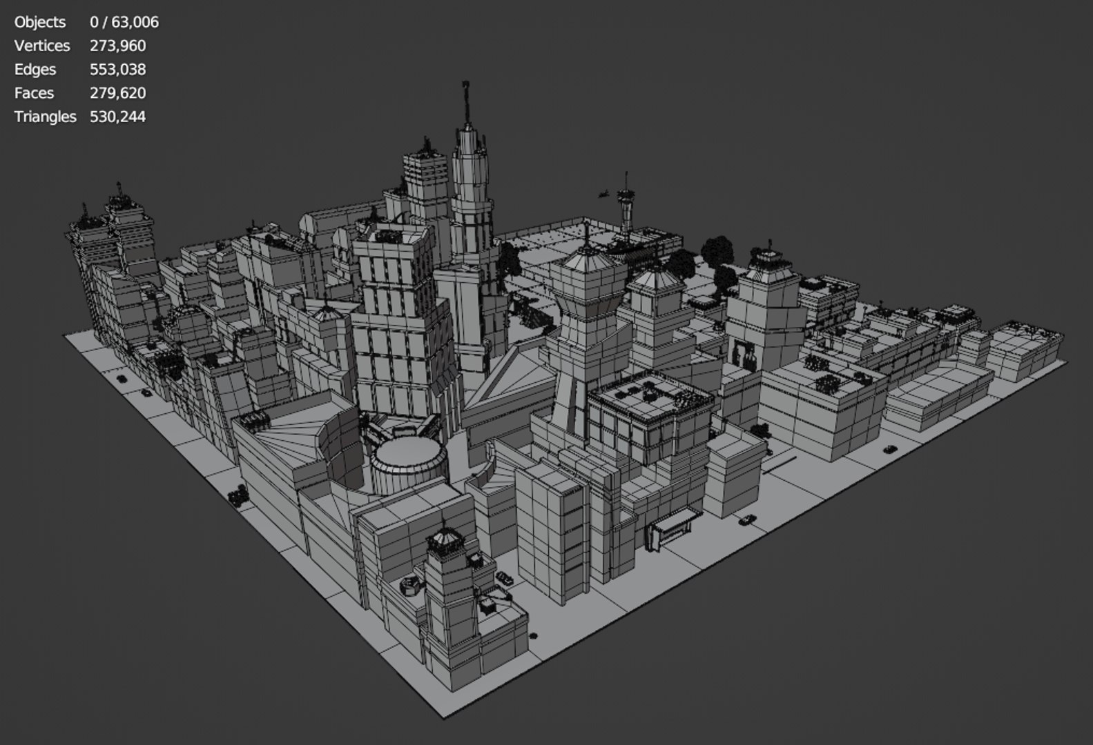 3D Metropolis Megalopolis Cosmopolis Town Sci fi Future Low-poly ...
