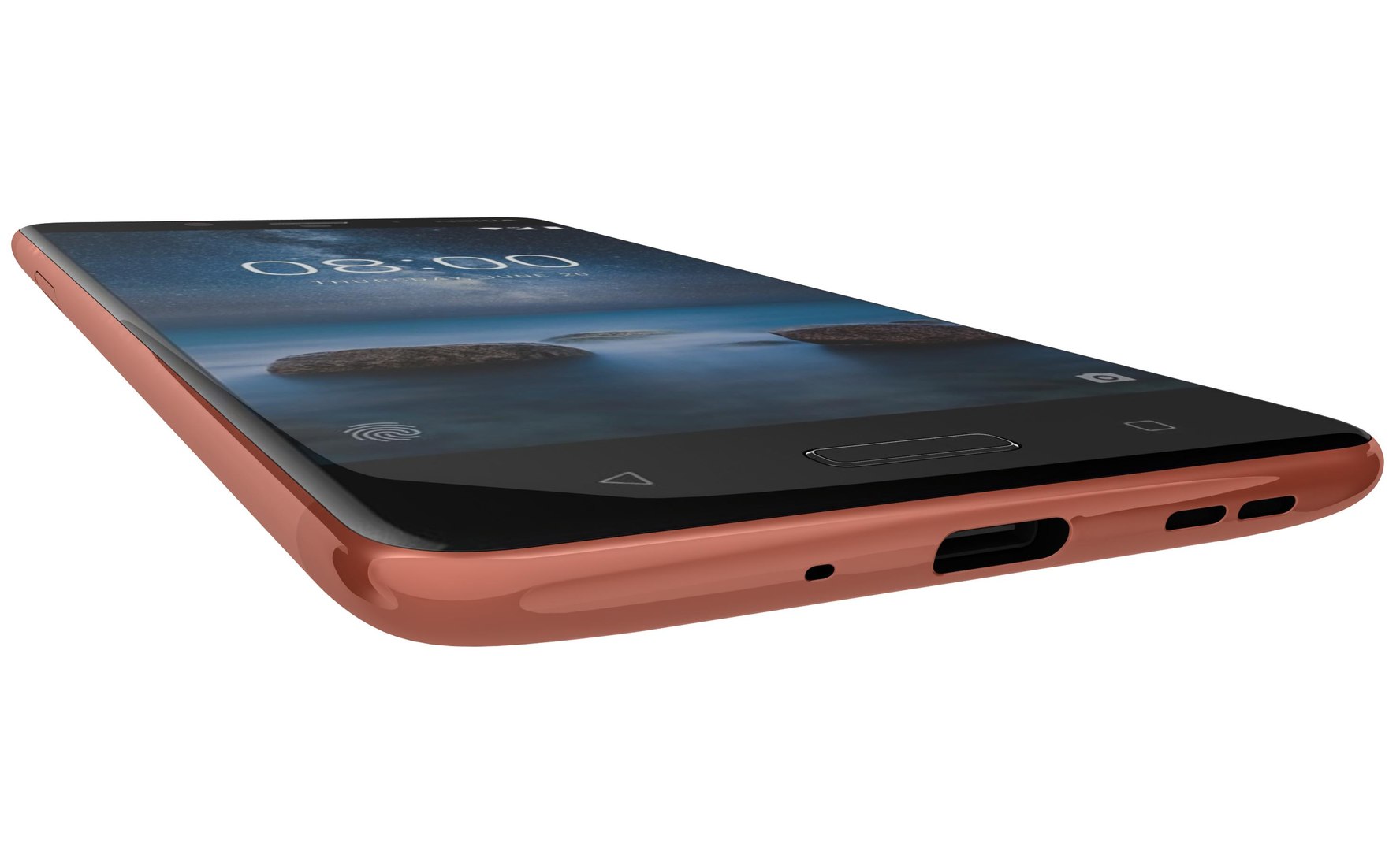 Nokia 8 polished copper 3D - TurboSquid 1207233