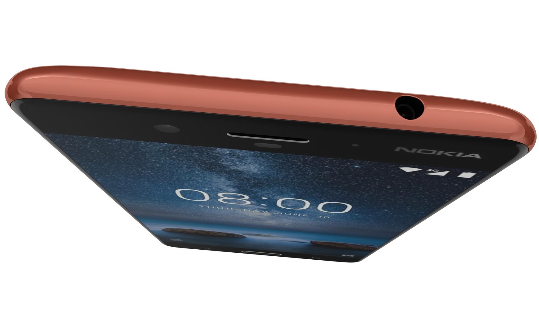 Nokia 8 polished copper 3D - TurboSquid 1207233