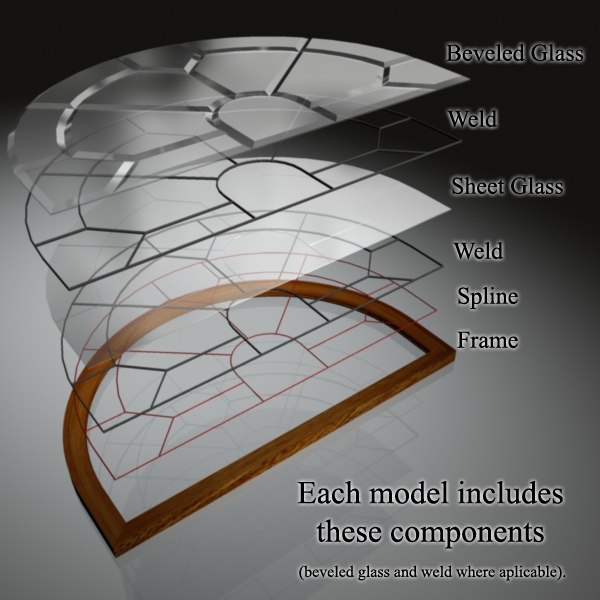 3D art glass set model - TurboSquid 1261551