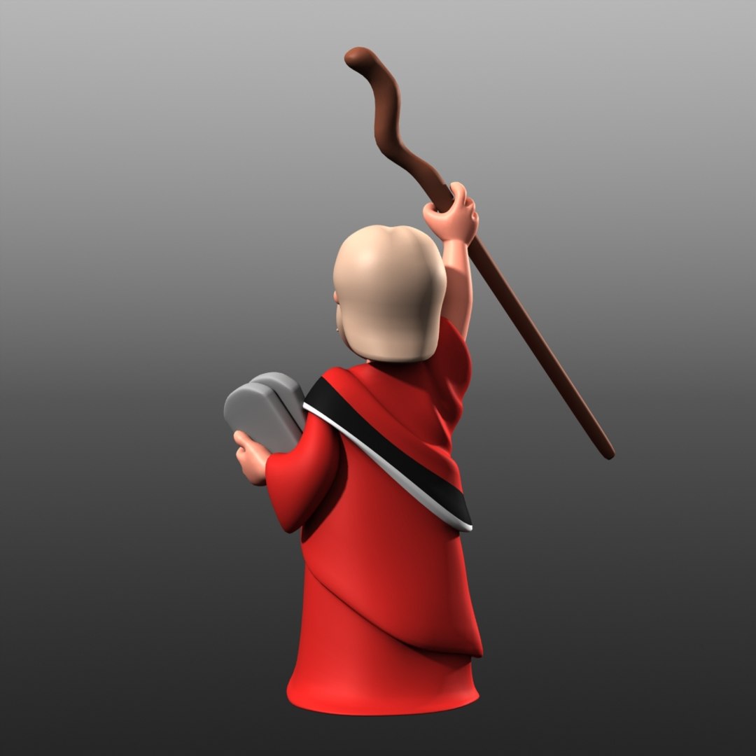 Cartoon Moses 3d Obj