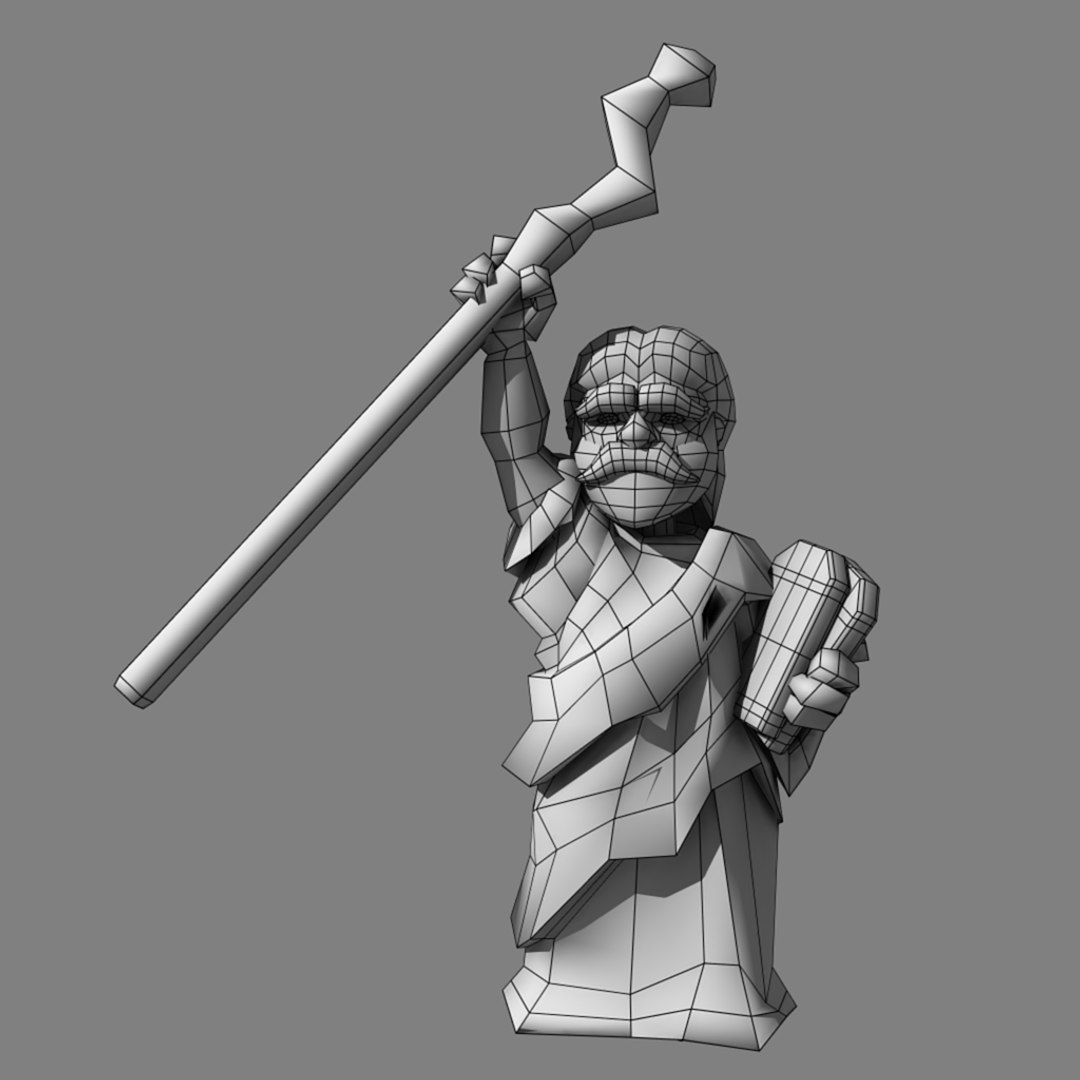 Cartoon Moses 3d Obj