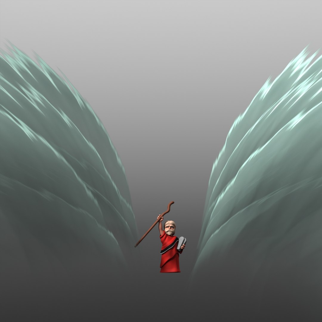 Cartoon Moses 3d Obj