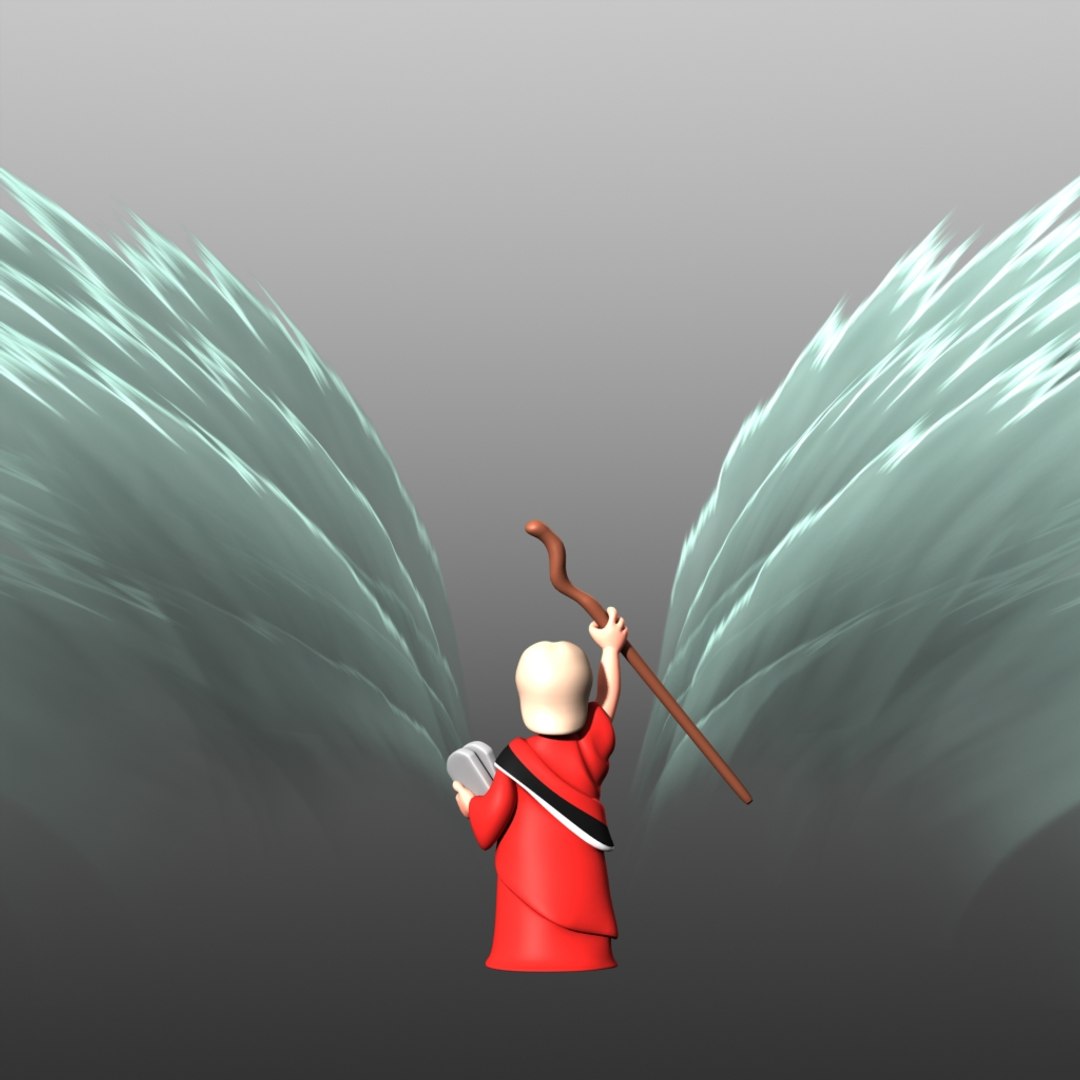Cartoon Moses 3d Obj