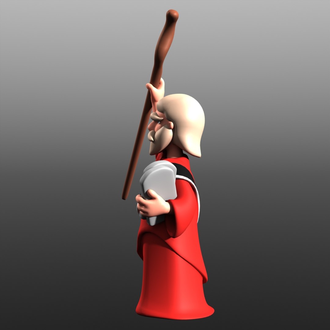 Cartoon Moses 3d Obj