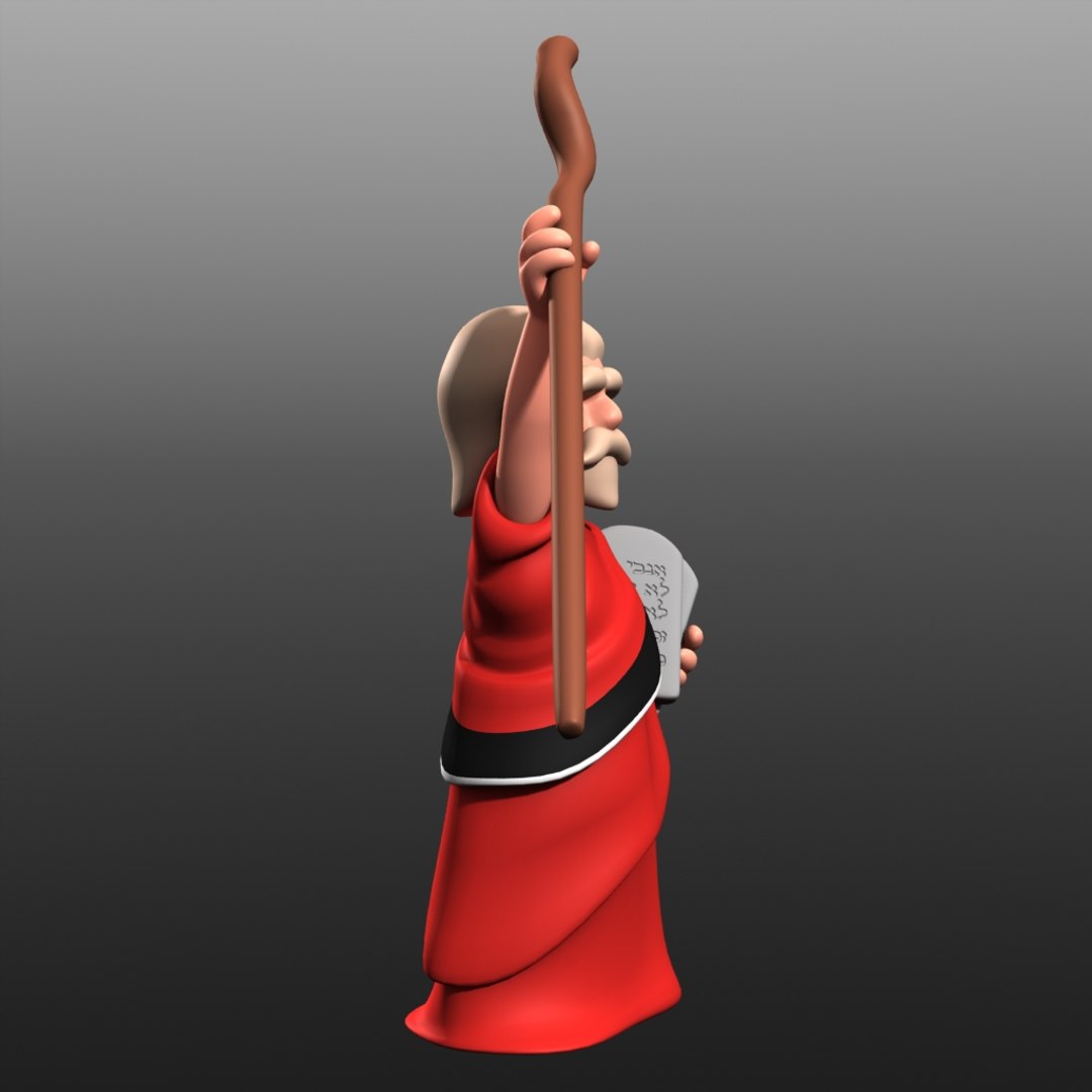 Cartoon Moses 3d Obj