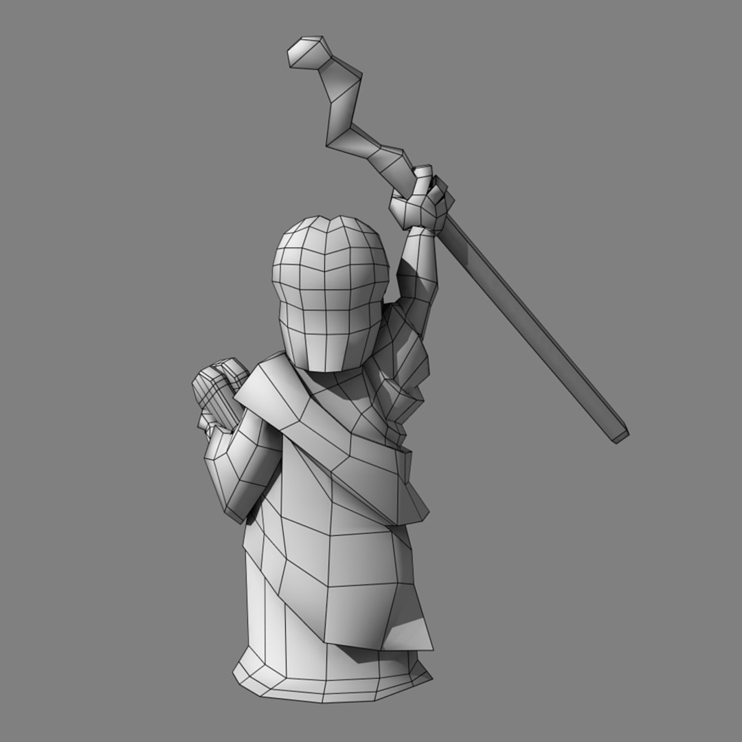 Cartoon Moses 3d Obj