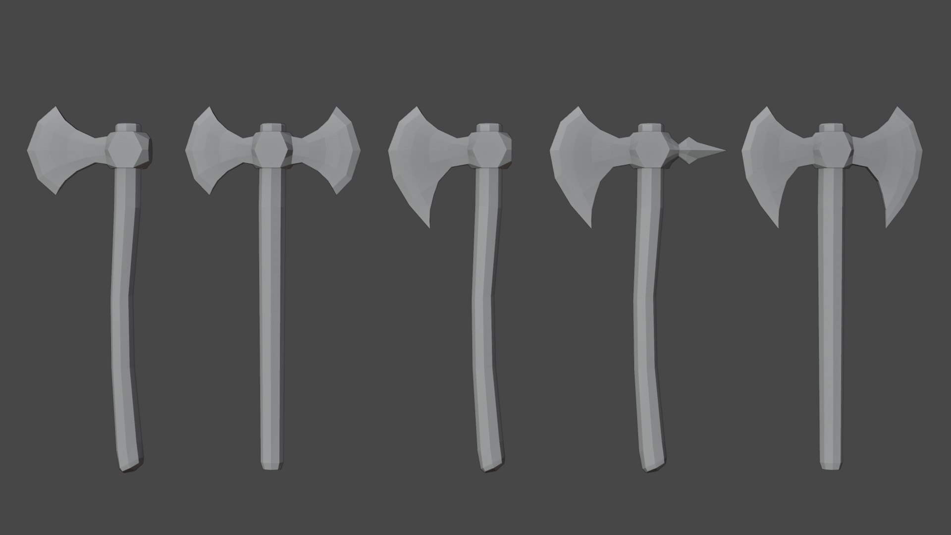 Pack Of 13 LowPoly Axes 3D Model - TurboSquid 1935100