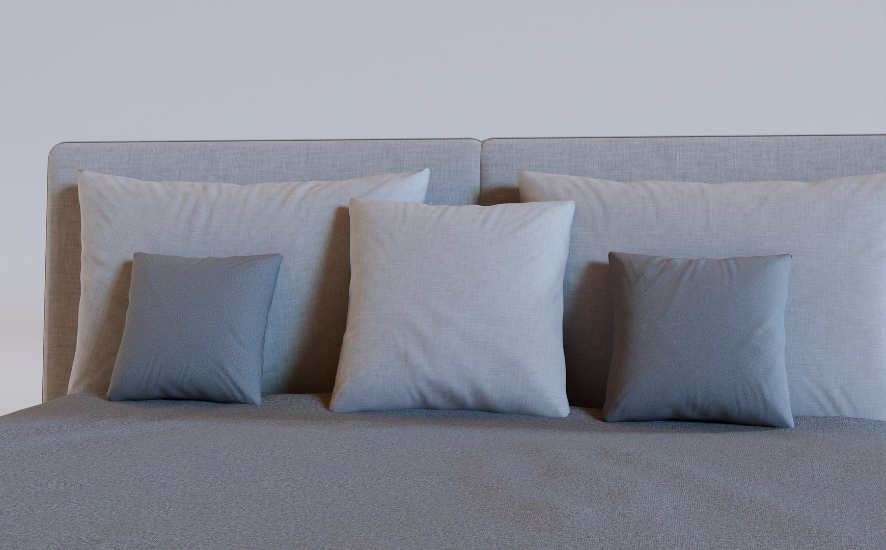 3D Model Realistic Bed 3D Model High And Low Poly Versions Included ...