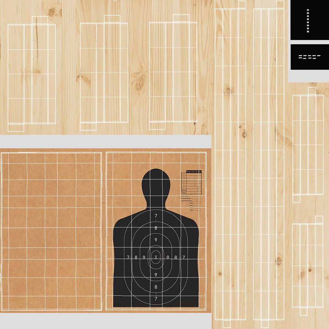 Target Shooting with Silhouette Man 3D model - TurboSquid 1985303