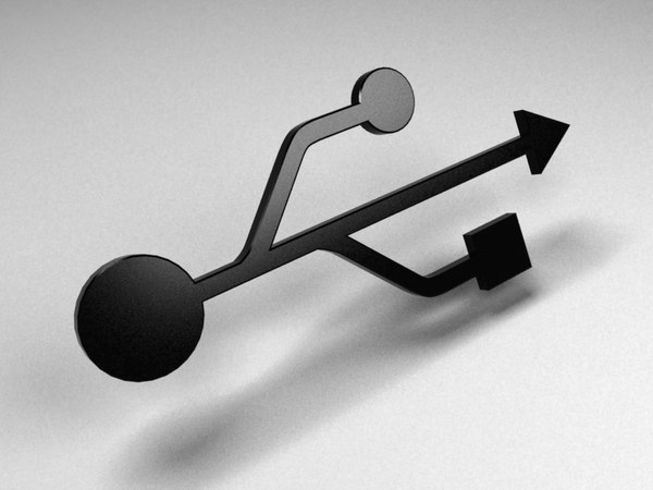 logo usb 3d model