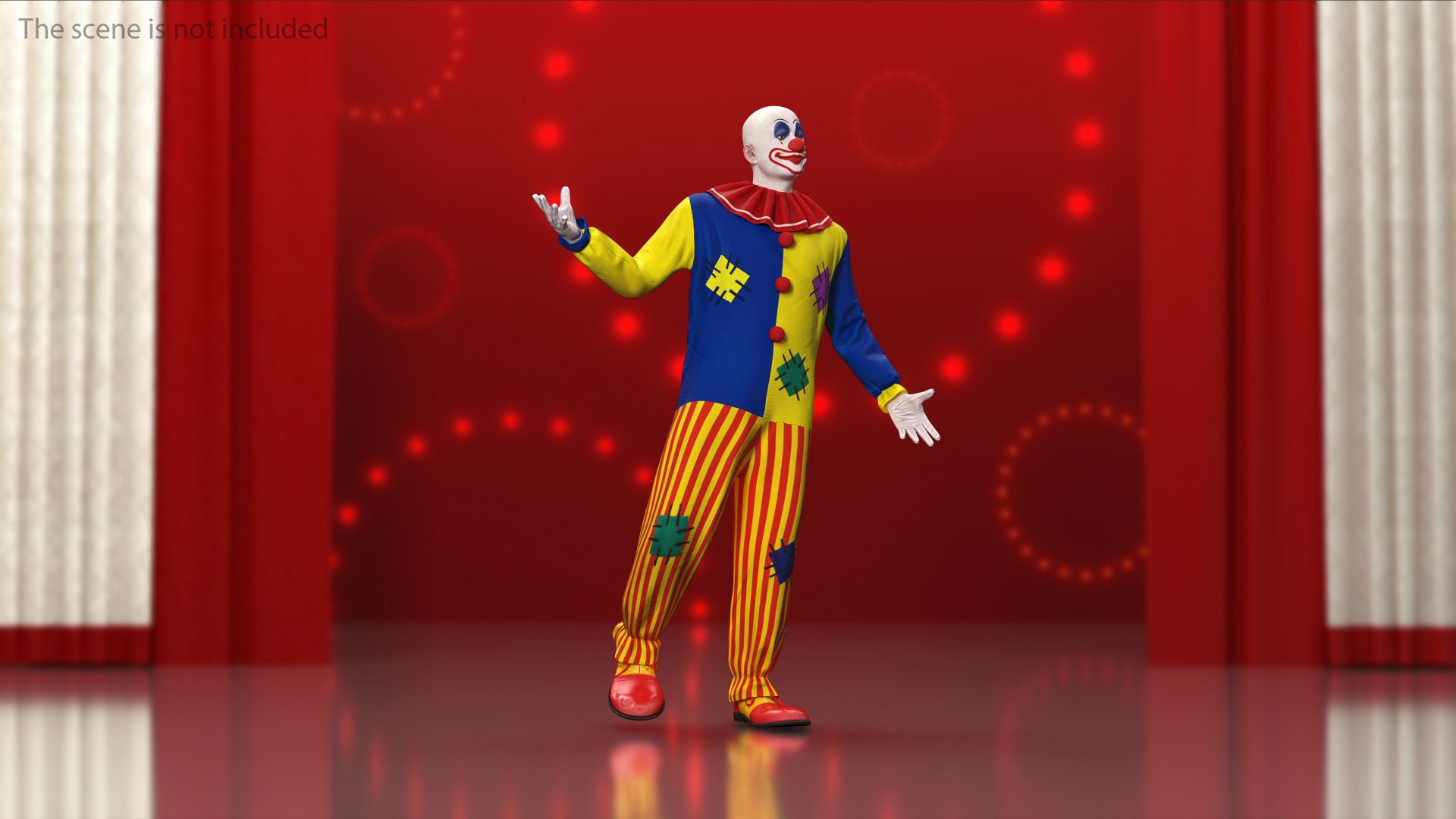 Bald Clown Standing Pose 3D Model - TurboSquid 1605116
