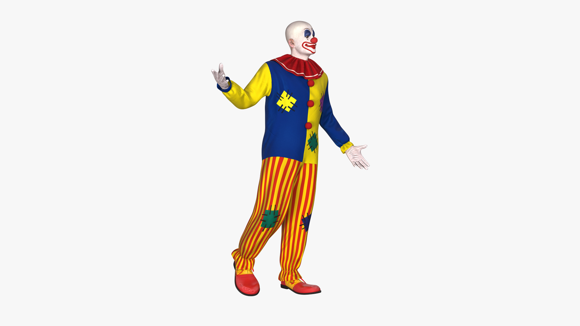 Bald Clown Standing Pose 3D Model - TurboSquid 1605116