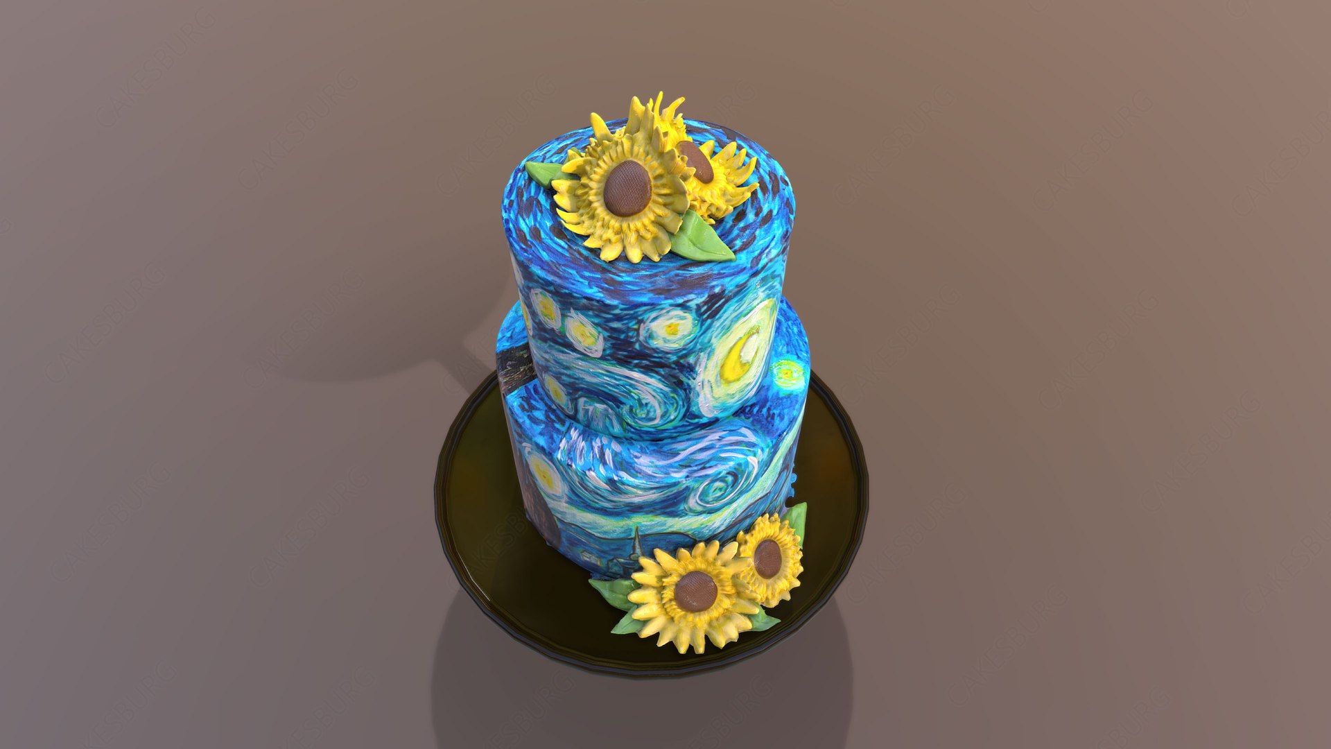 Van Gogh - Starry Night Cake 3D - TurboSquid 2022069