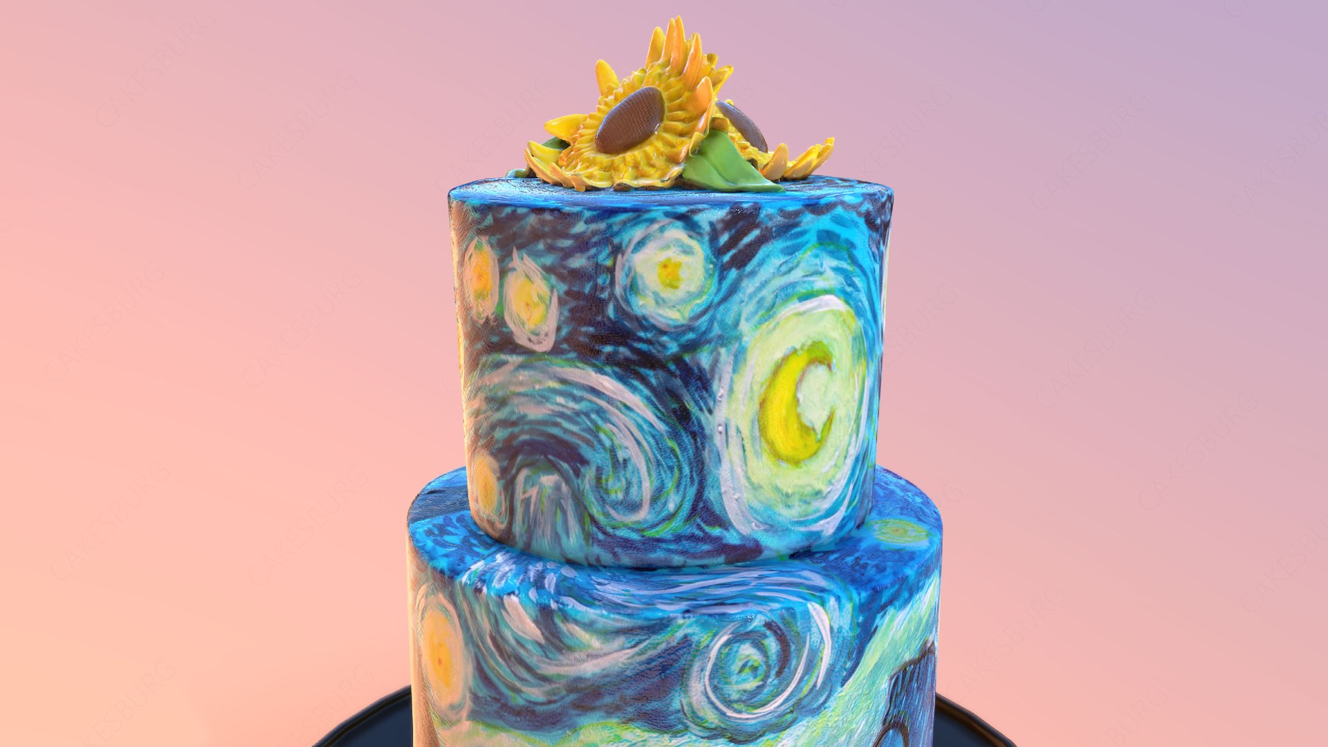 Van Gogh - Starry Night Cake 3D - TurboSquid 2022069