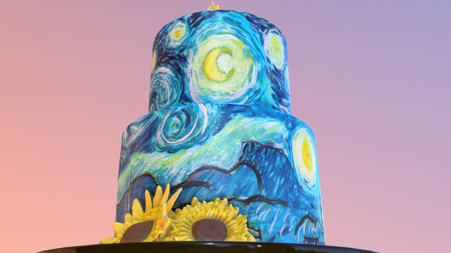 Van Gogh - Starry Night Cake 3D - TurboSquid 2022069